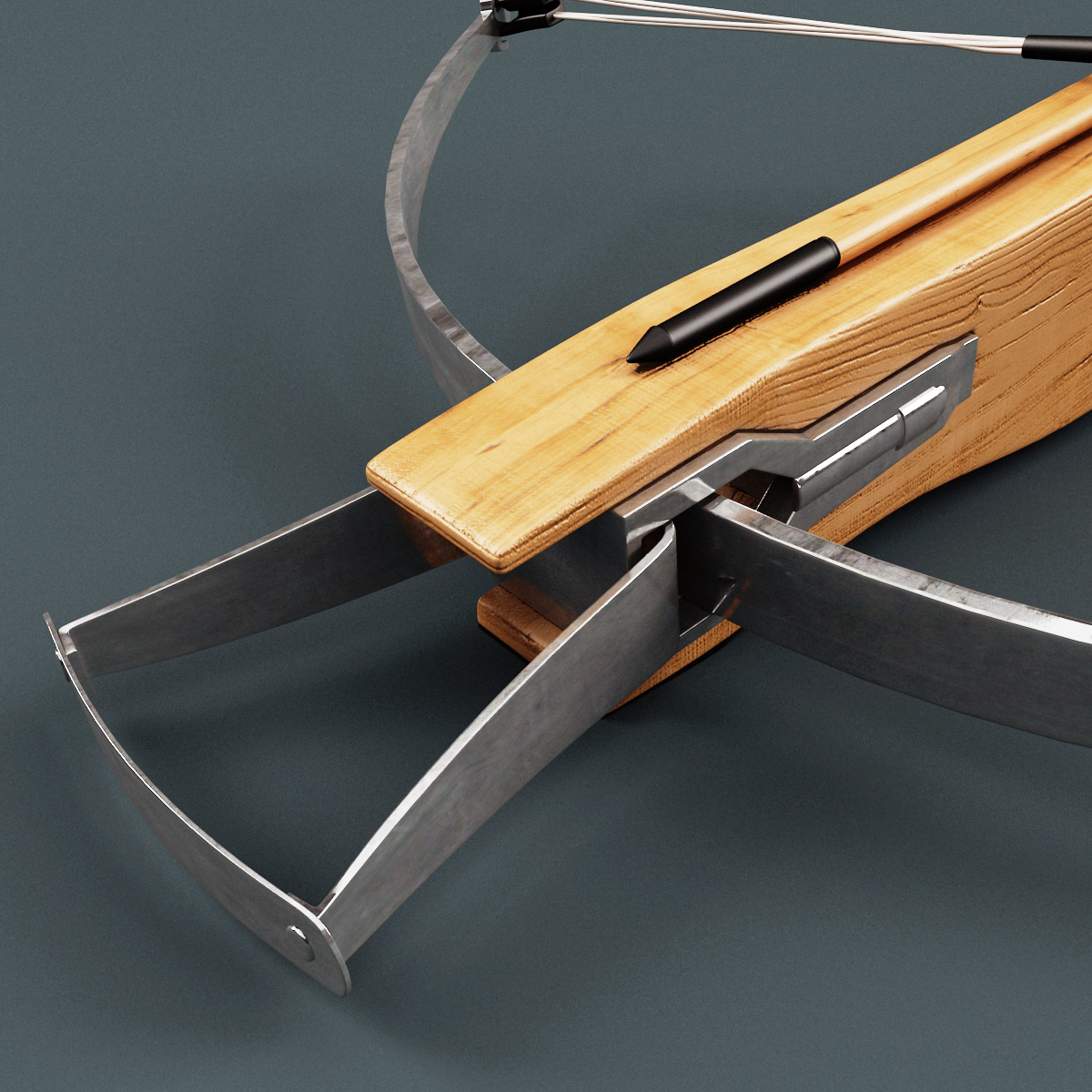 medieval crossbows bow 3d model