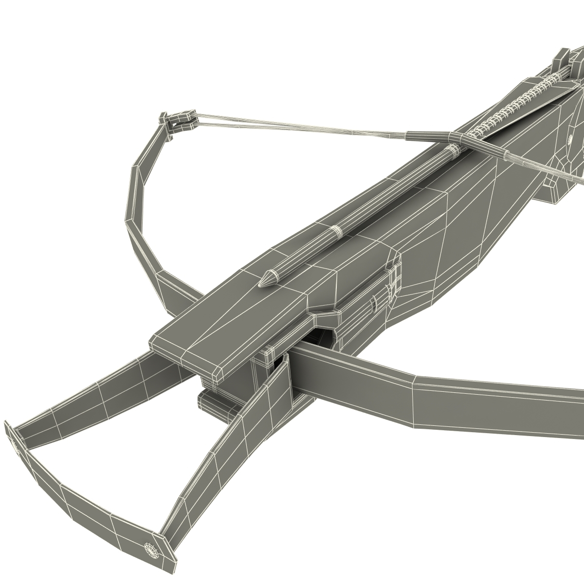 medieval crossbows bow 3d model