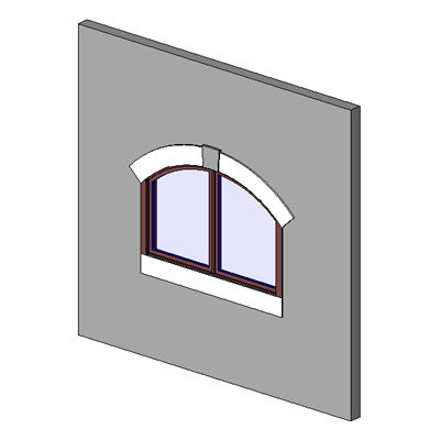 Building Revit Family window archtop trim