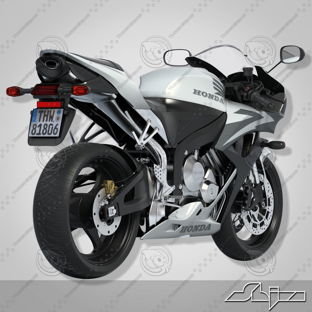 3d model bike cbr 650rr 2007