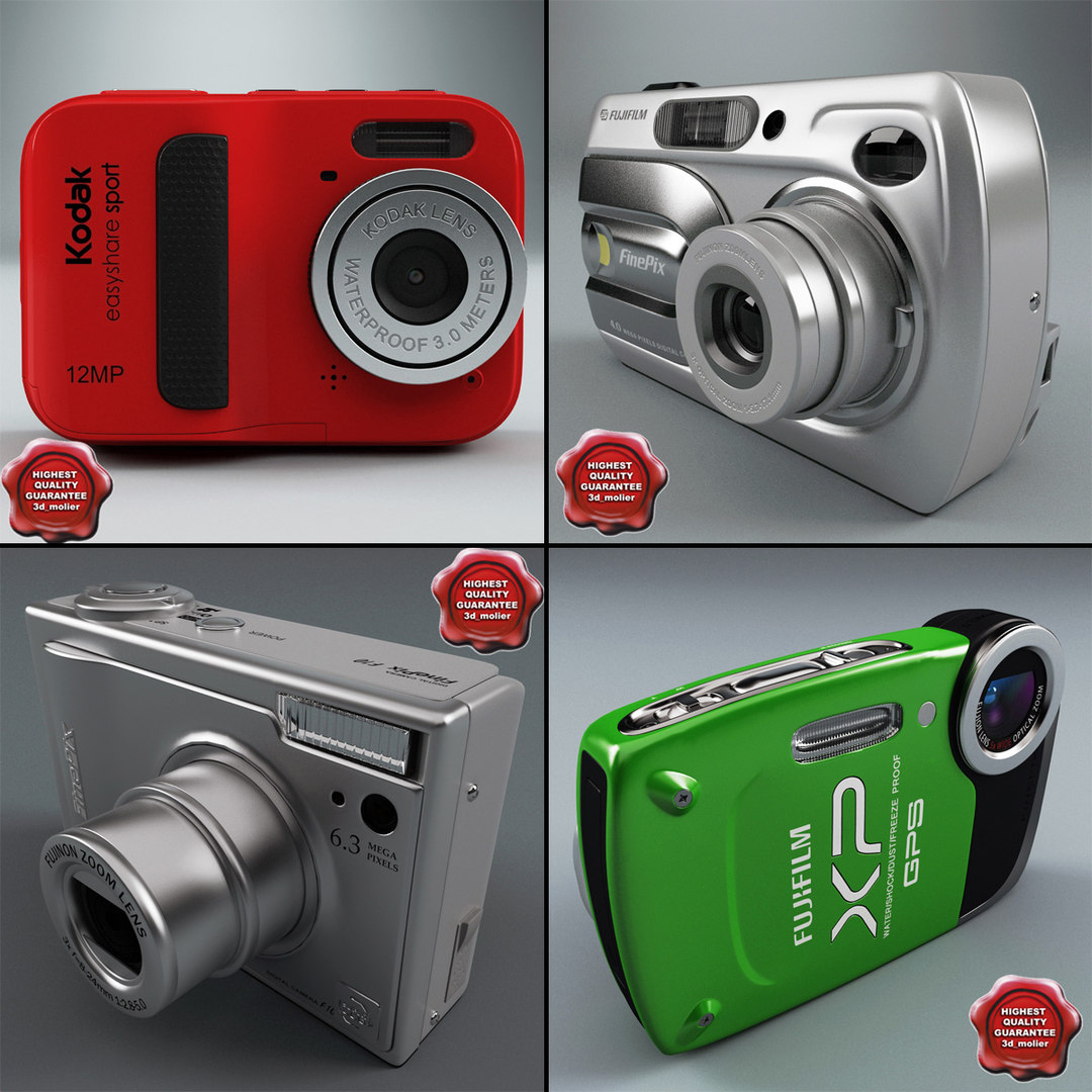 3d model digital cameras v3