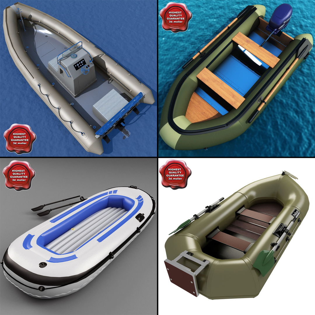 inflatable boats 3d model