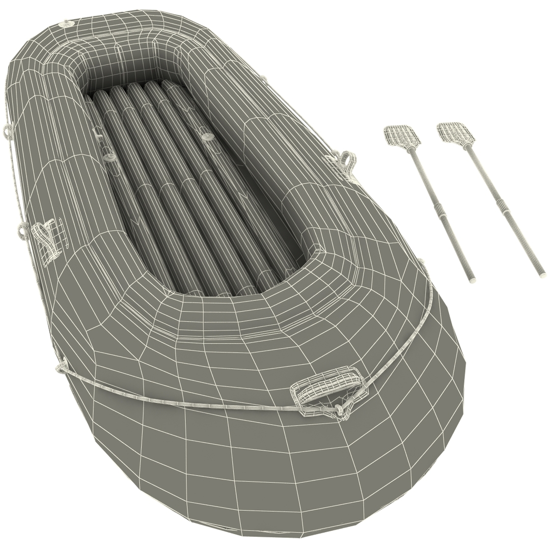 inflatable boats 3d model