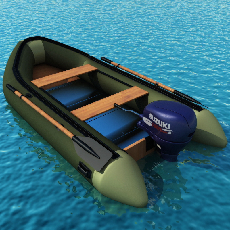 inflatable boats 3d model