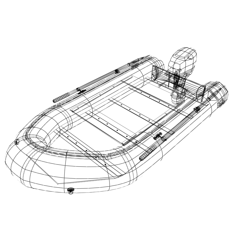 inflatable boats 3d model