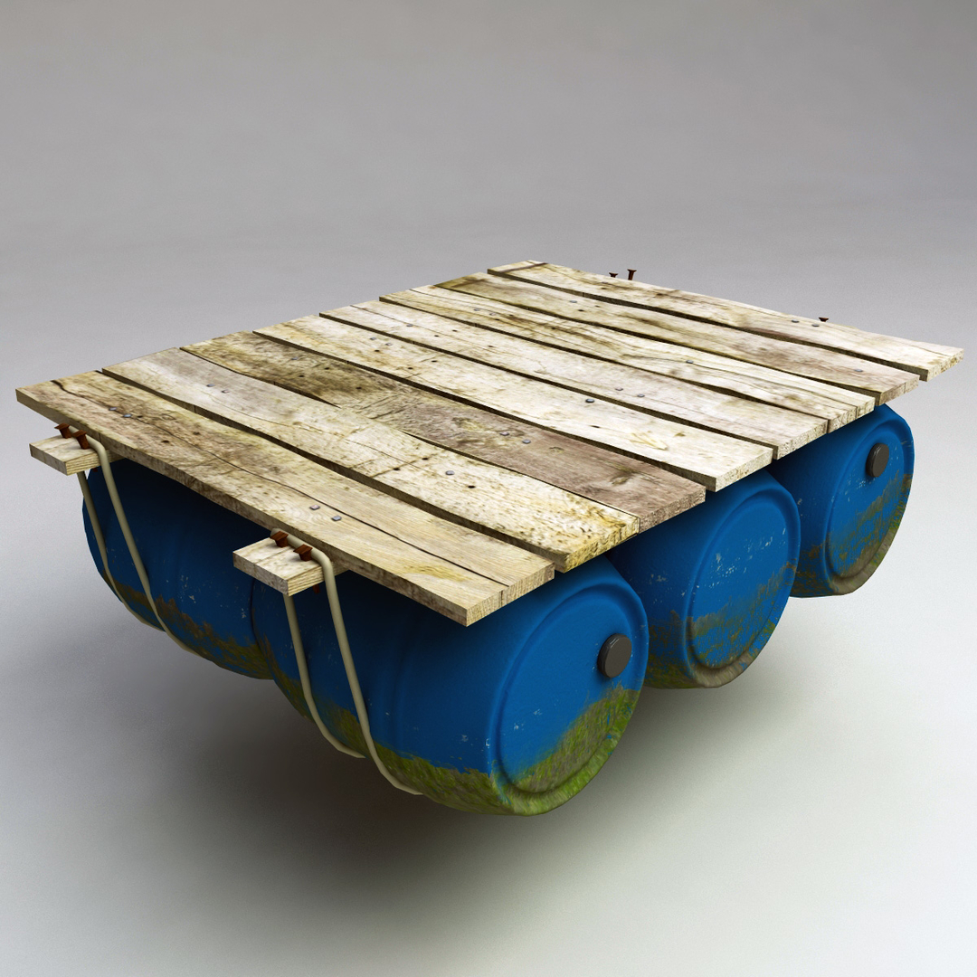 3d rafts set modelled model