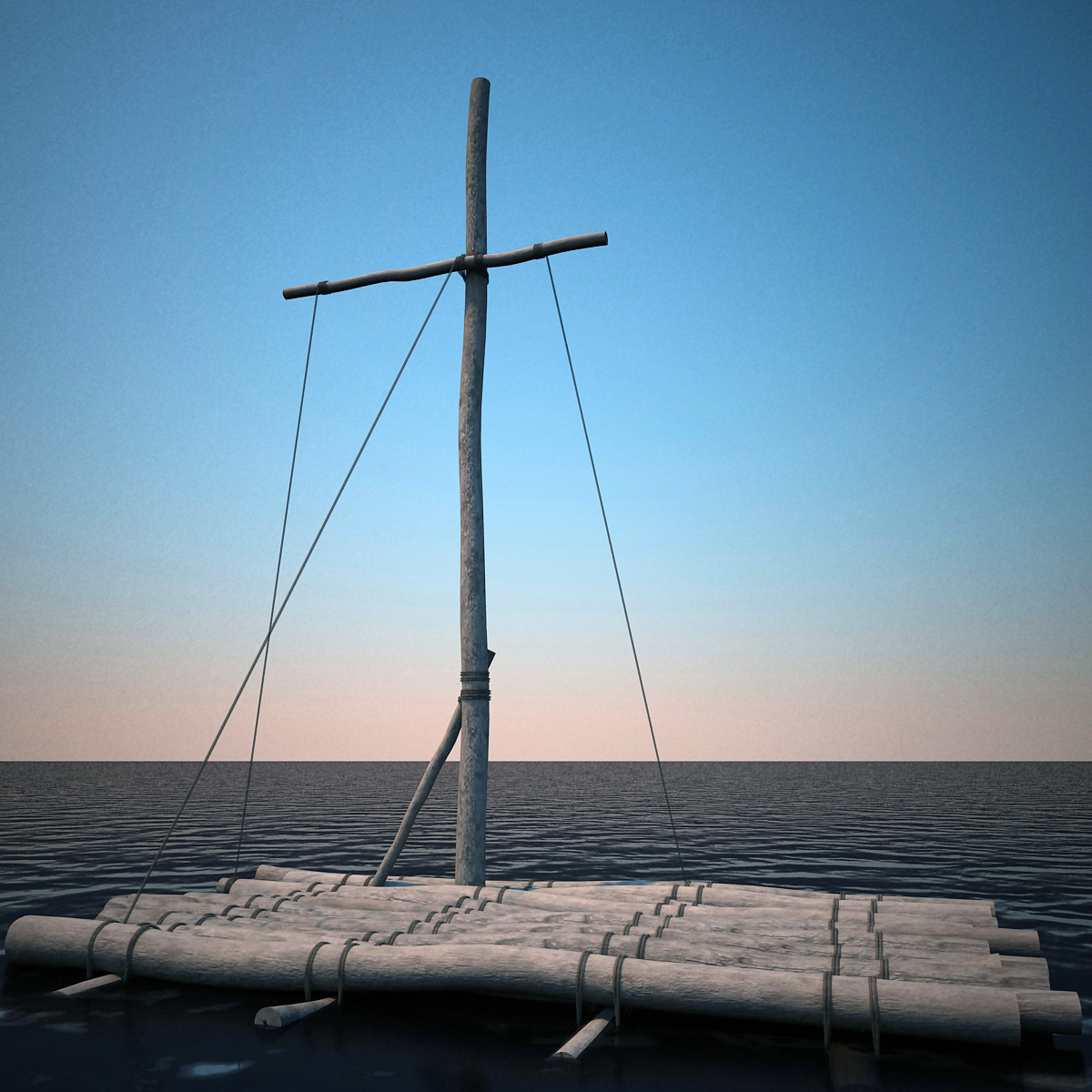 3d rafts set modelled model