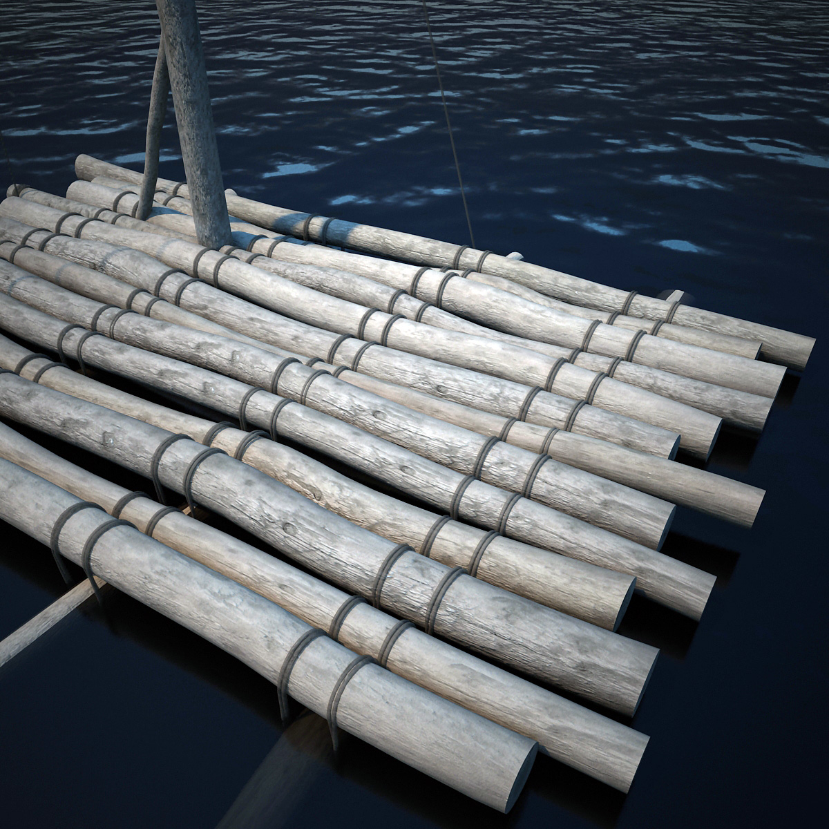 3d rafts set modelled model