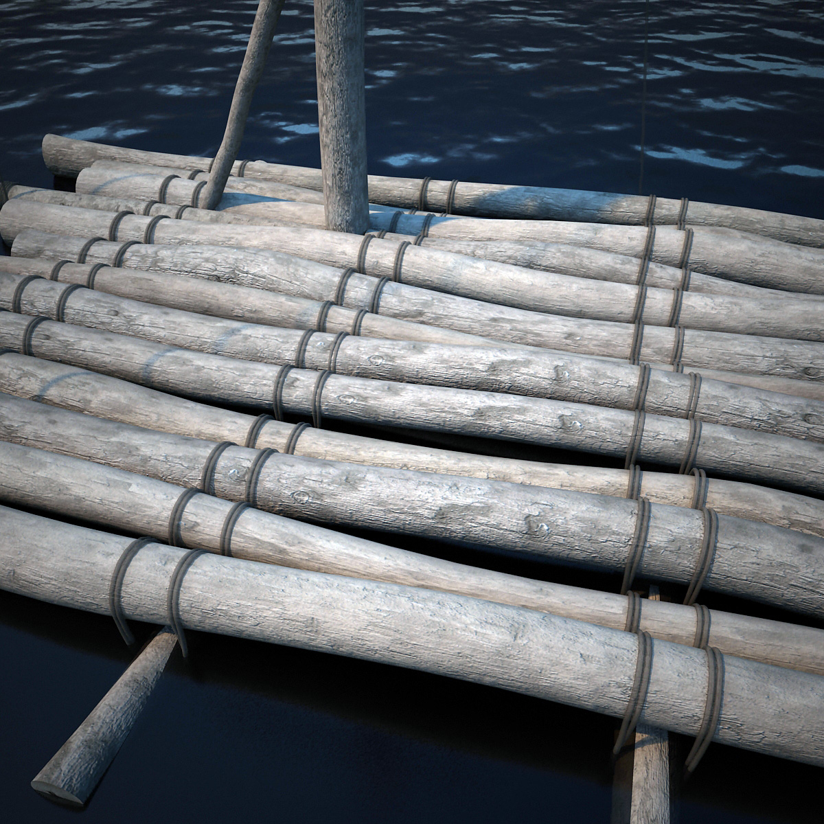 3d rafts set modelled model