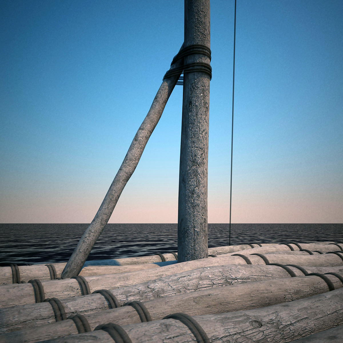 3d rafts set modelled model