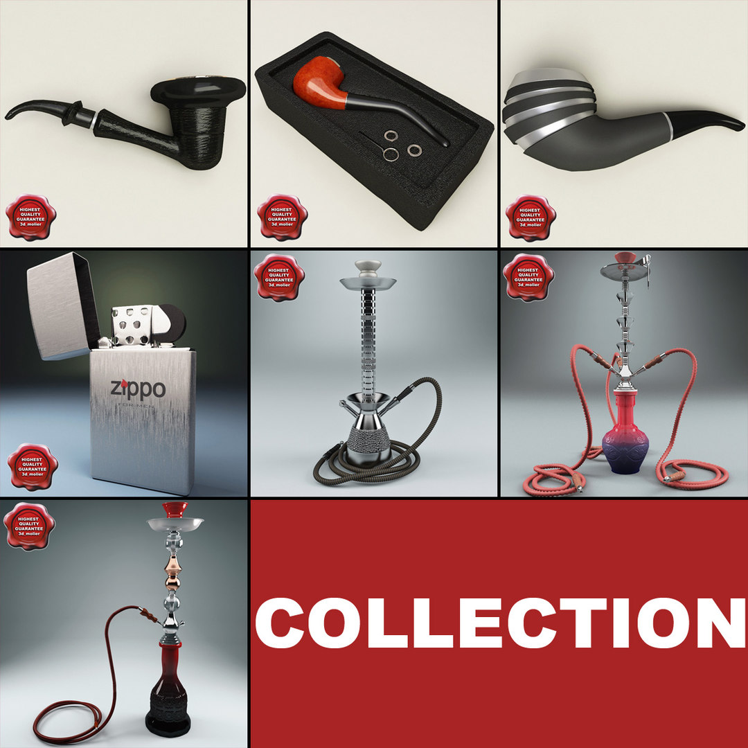 smoke set hookah 3d model