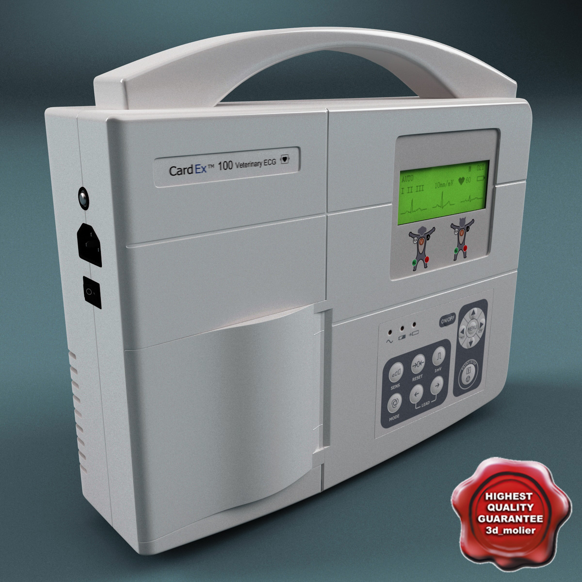 3d model electrocardiograph diagnostic monitor cardex