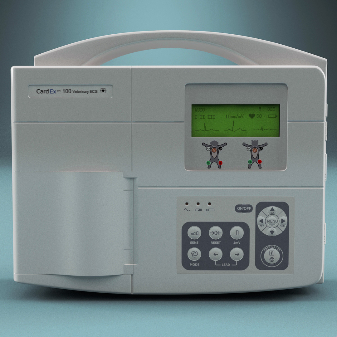3d model electrocardiograph diagnostic monitor cardex