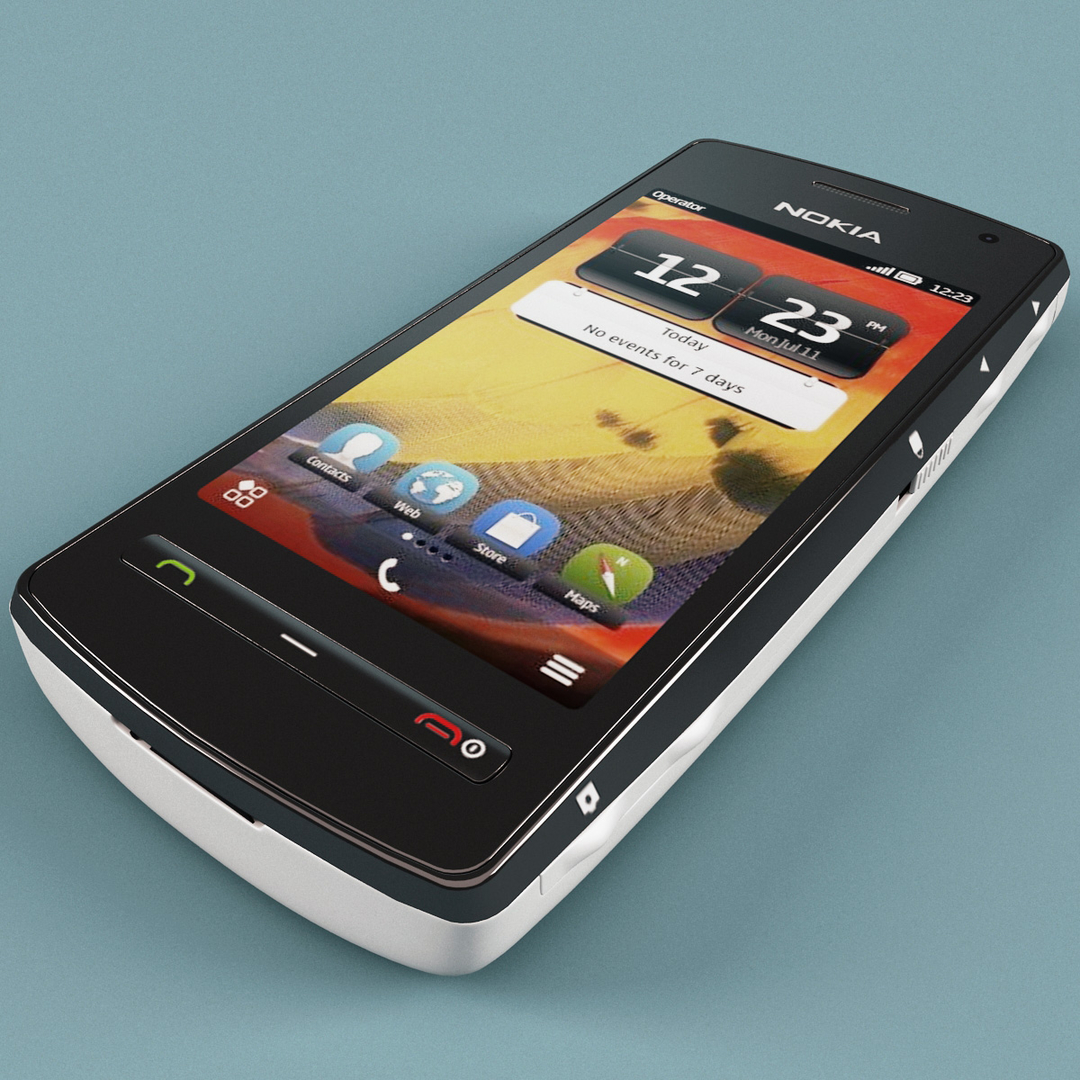 3d nokia 600 white model