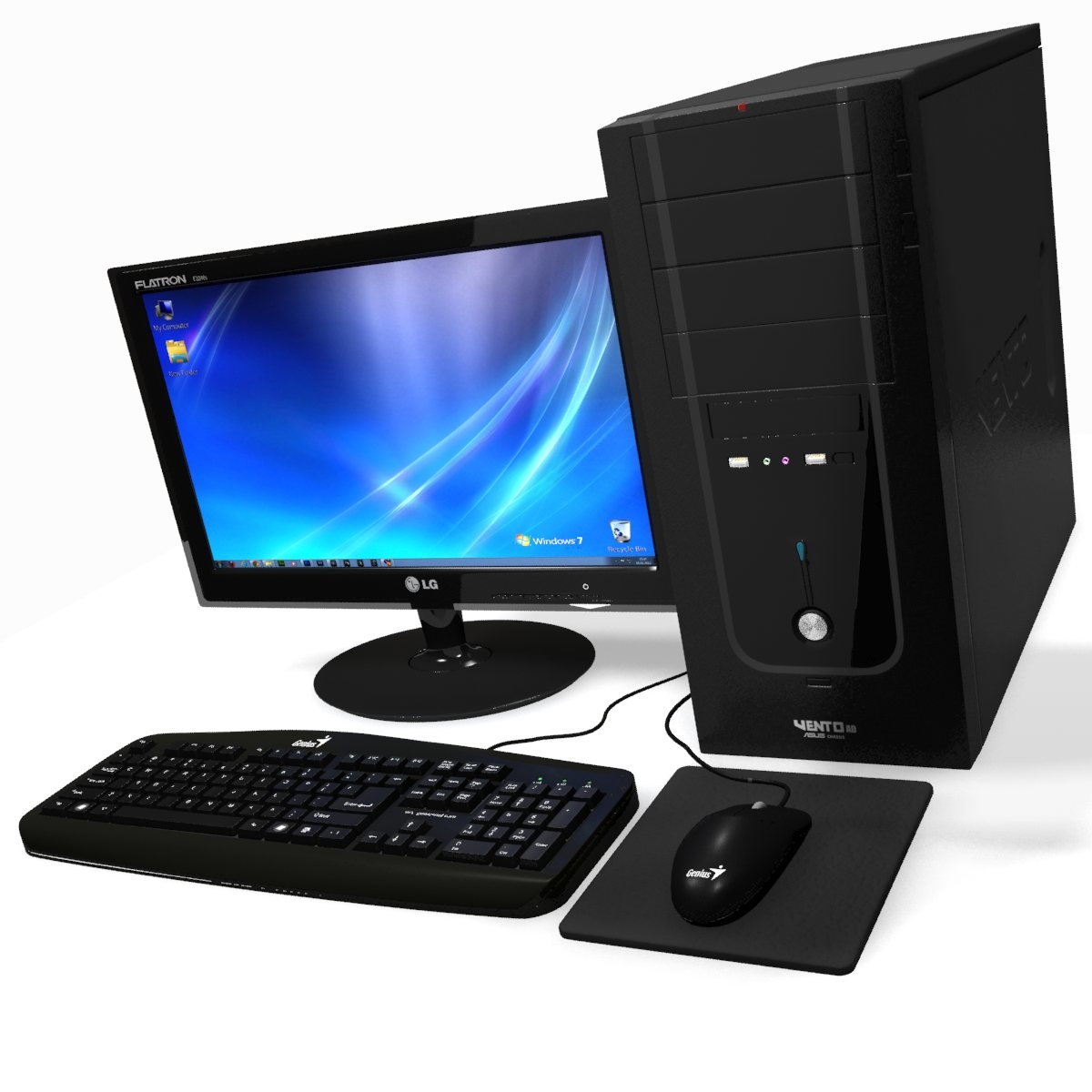 computer black desktop pc 3ds