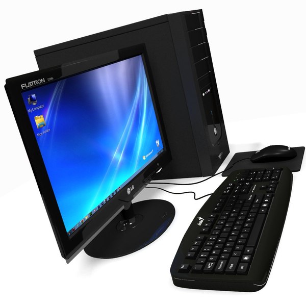 computer black desktop pc 3ds
