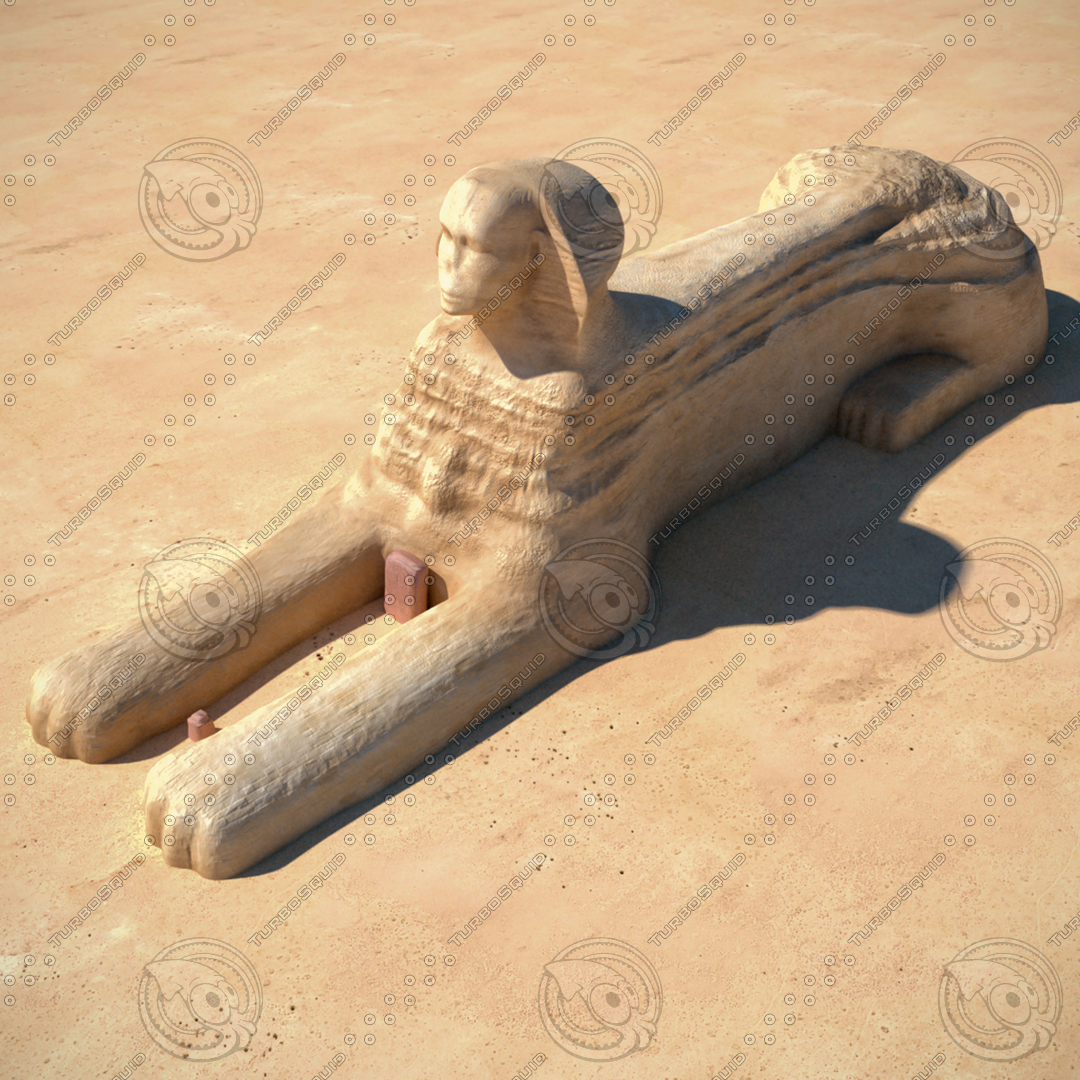 3d great sphinx model