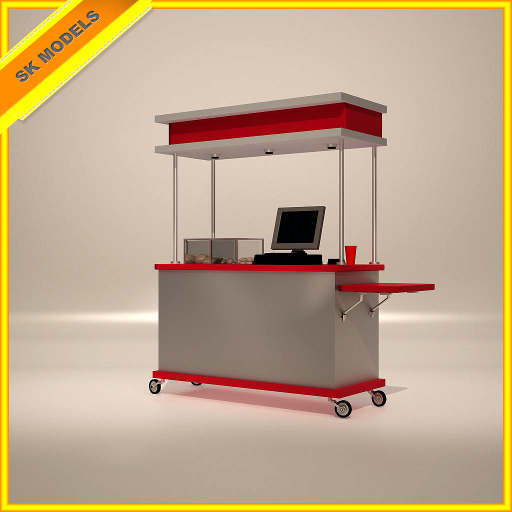3d model of food cart