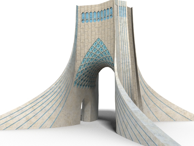 3d model azadi tower