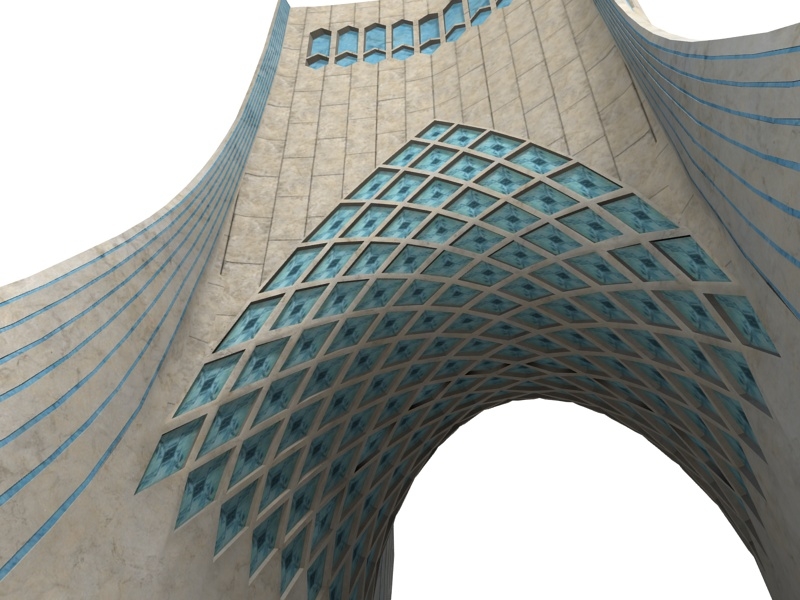 3d model azadi tower
