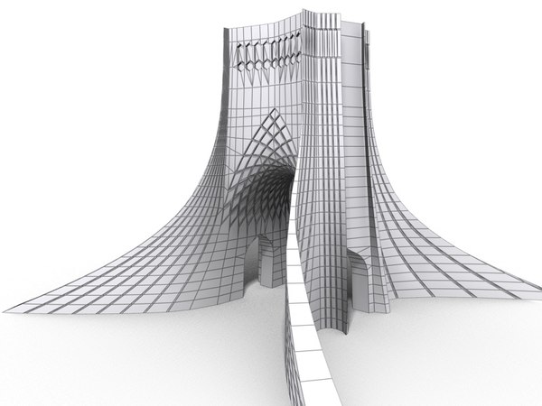 3d model azadi tower