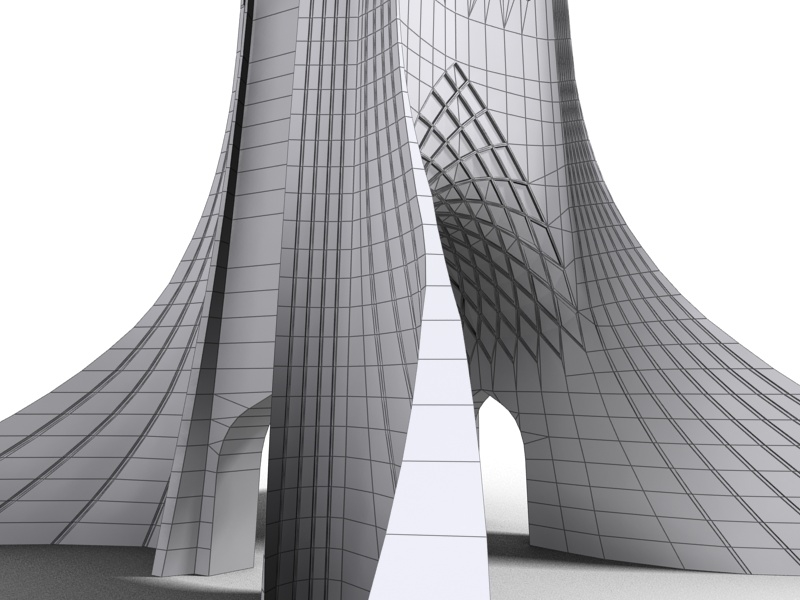 3d model azadi tower