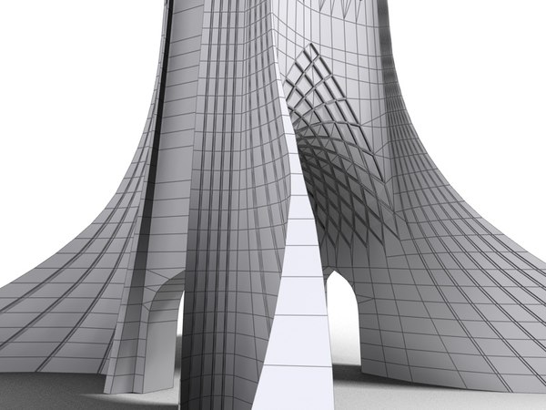 3d model azadi tower
