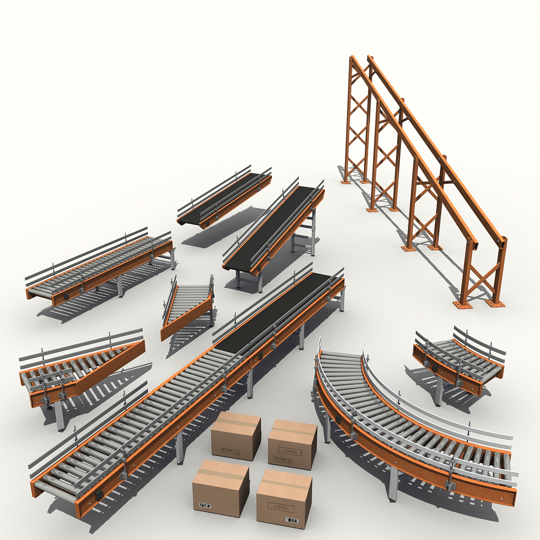 3d warehouse conveyor belt model