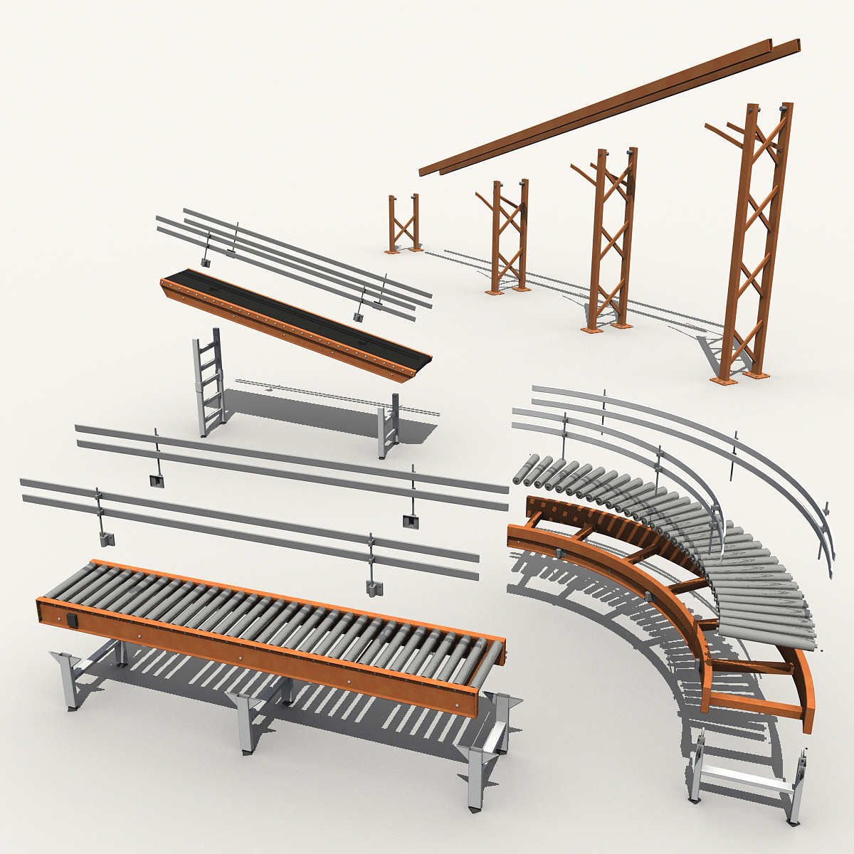 3d warehouse conveyor belt model