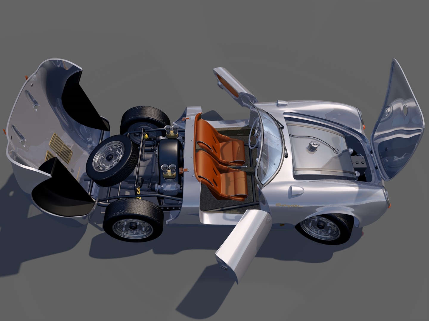 3d model porsche 550 spyder