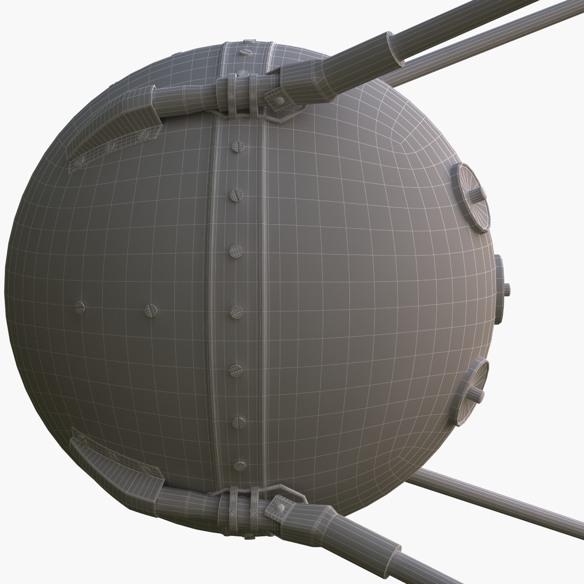 3d sputnik 1 model