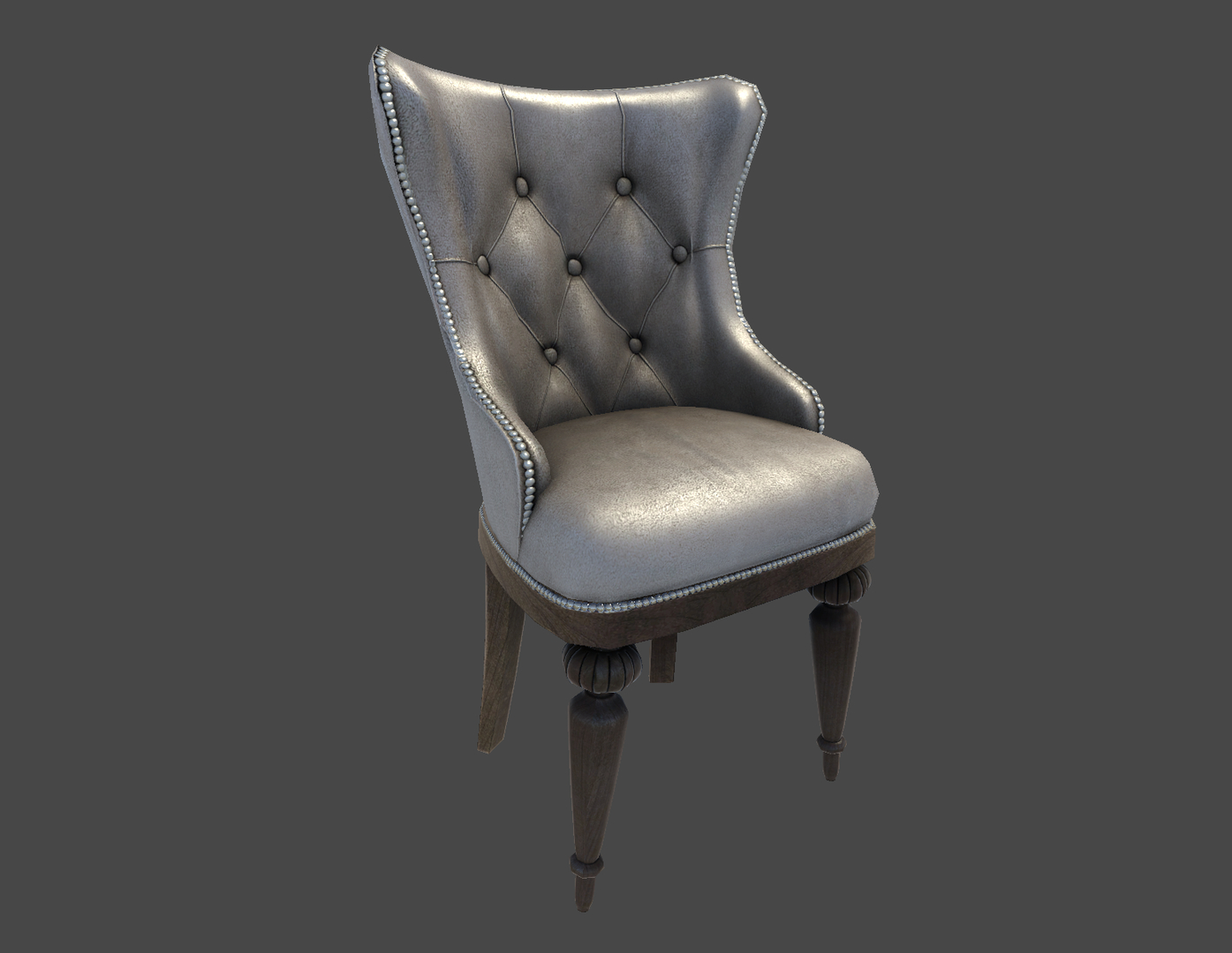 free low-poly chair furniture 3d model