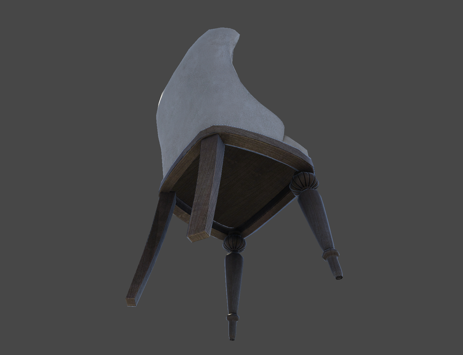 free low-poly chair furniture 3d model
