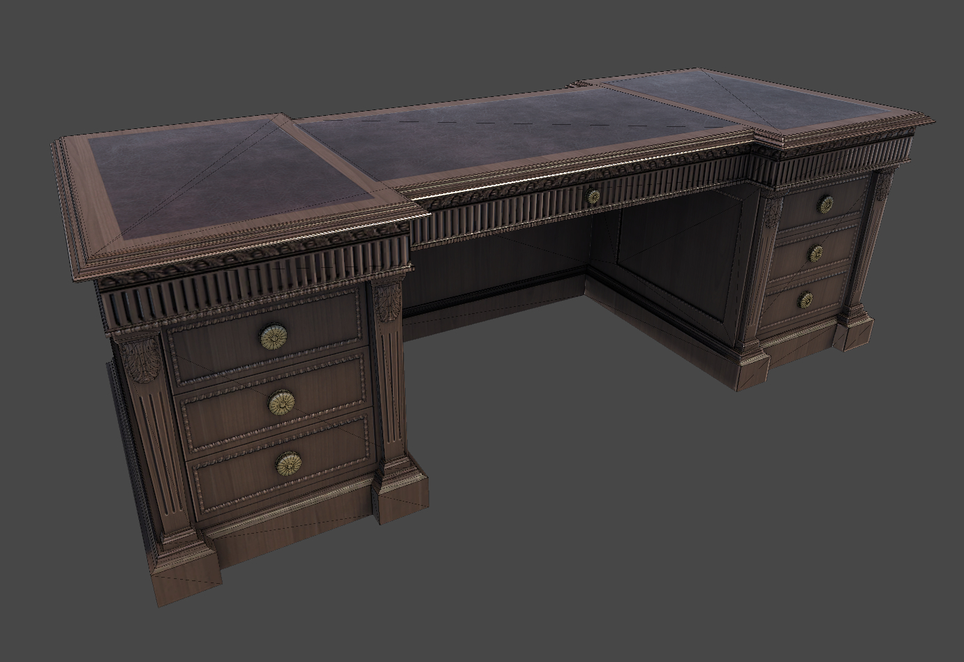 3d table desk model