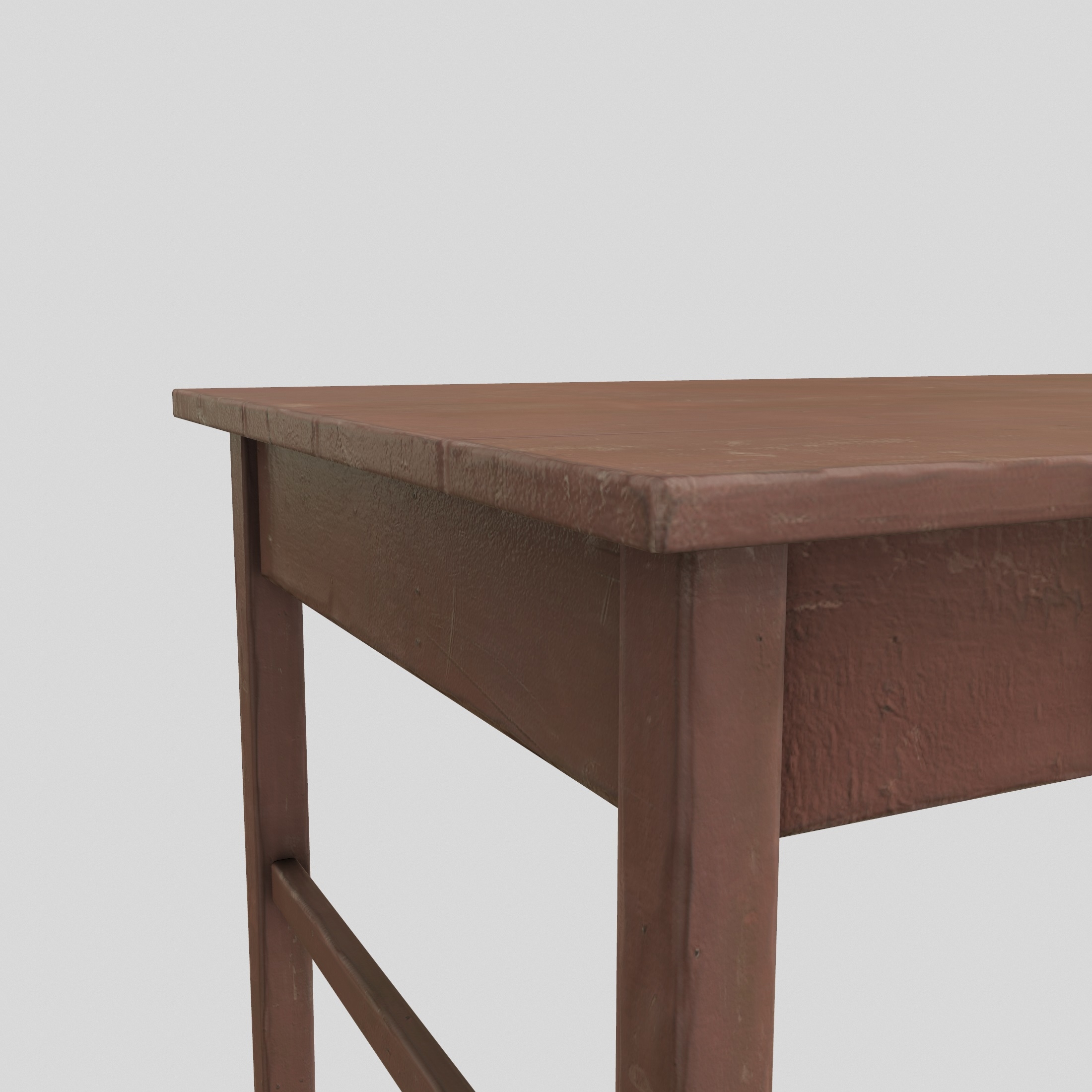 3d model table old wooden