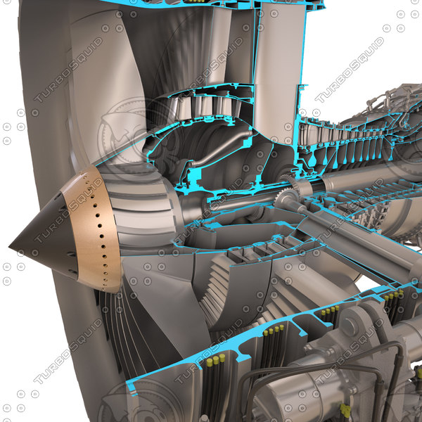 c4d cfm56-7b engine complete internal