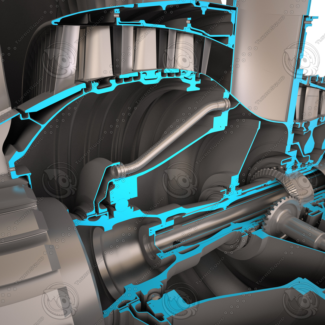 c4d cfm56-7b engine complete internal