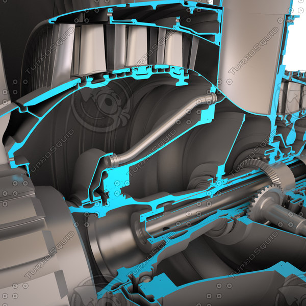 c4d cfm56-7b engine complete internal