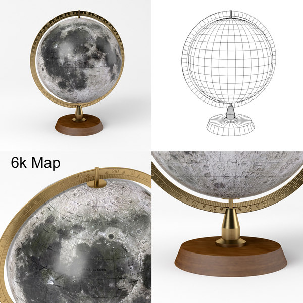 3D moon globe - apollo lunar - TurboSquid 1456467
