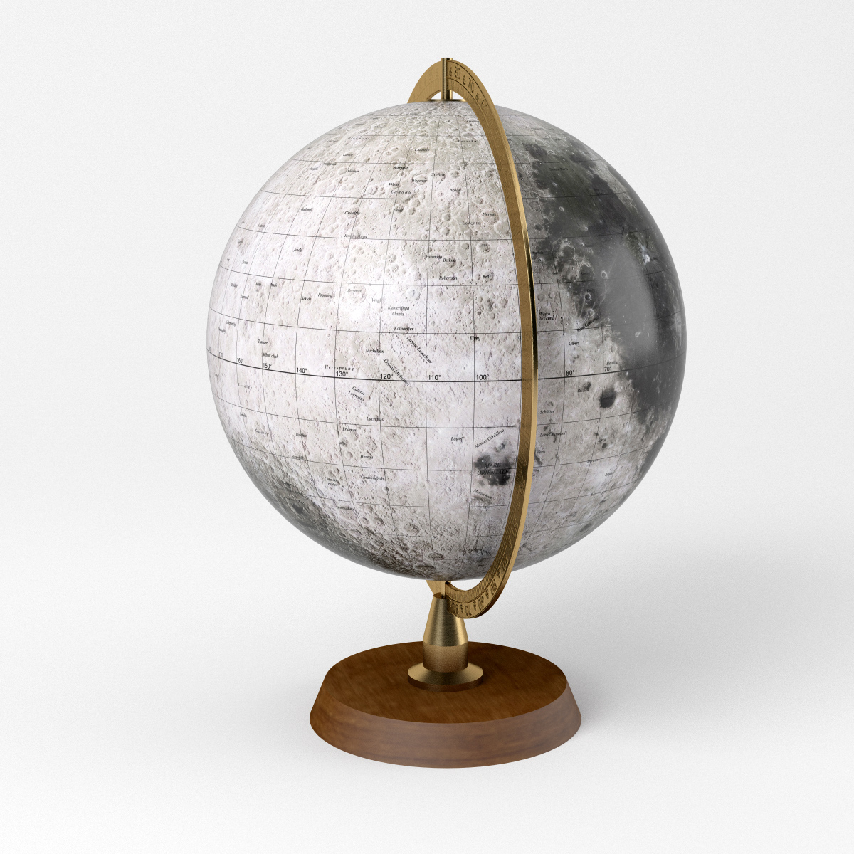 3D moon globe - apollo lunar - TurboSquid 1456467