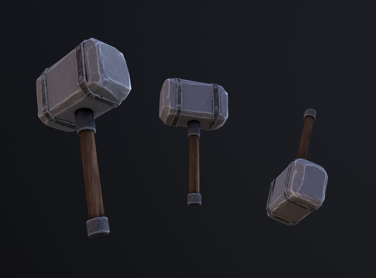 3D hammer stylized - TurboSquid 1456488