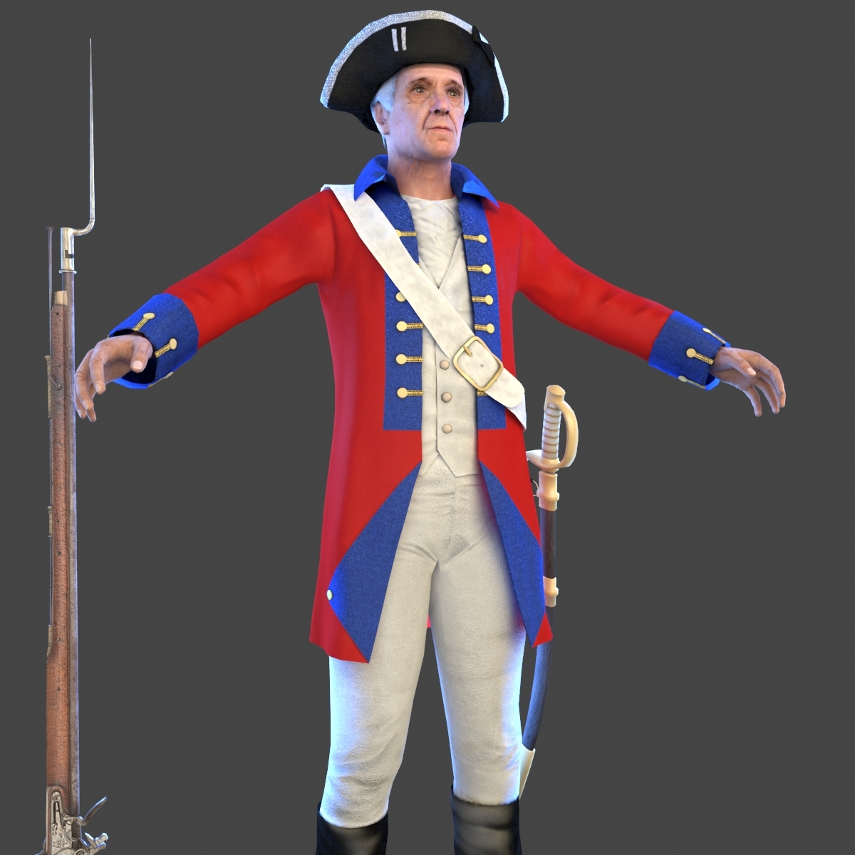 3D british redcoat soldier - TurboSquid 1456538