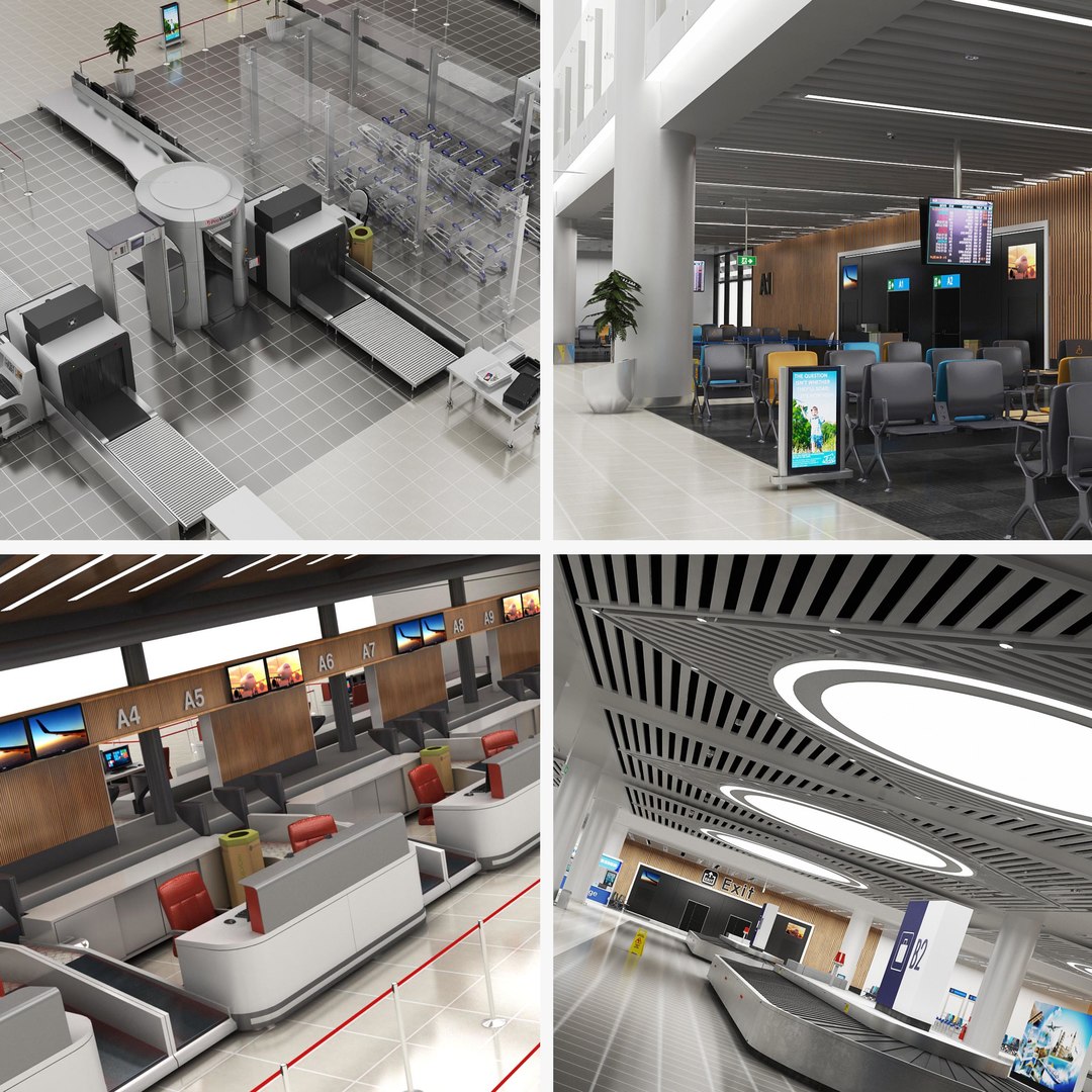 Airport security door 3D - TurboSquid 1456686