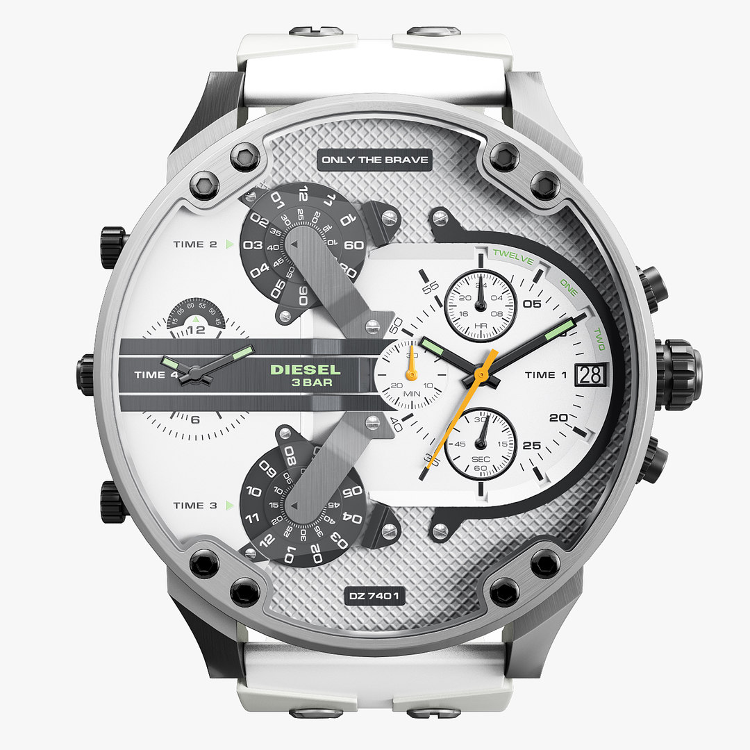 Realistic wrist watch diesel 3D model - TurboSquid 1456927