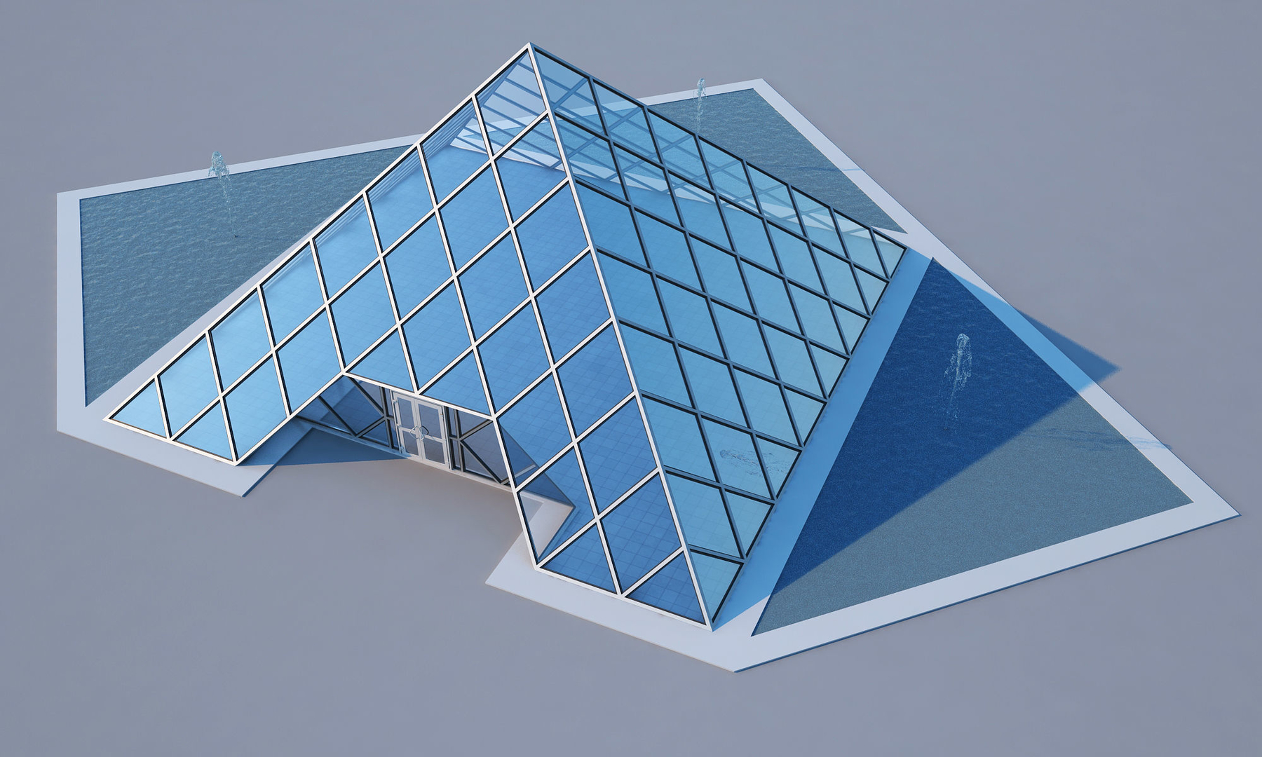 3D glass pyramid - TurboSquid 1456839