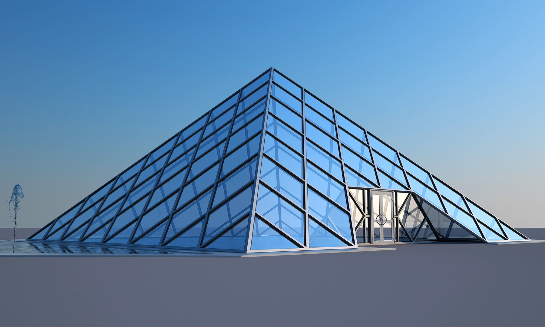 3D glass pyramid - TurboSquid 1456839