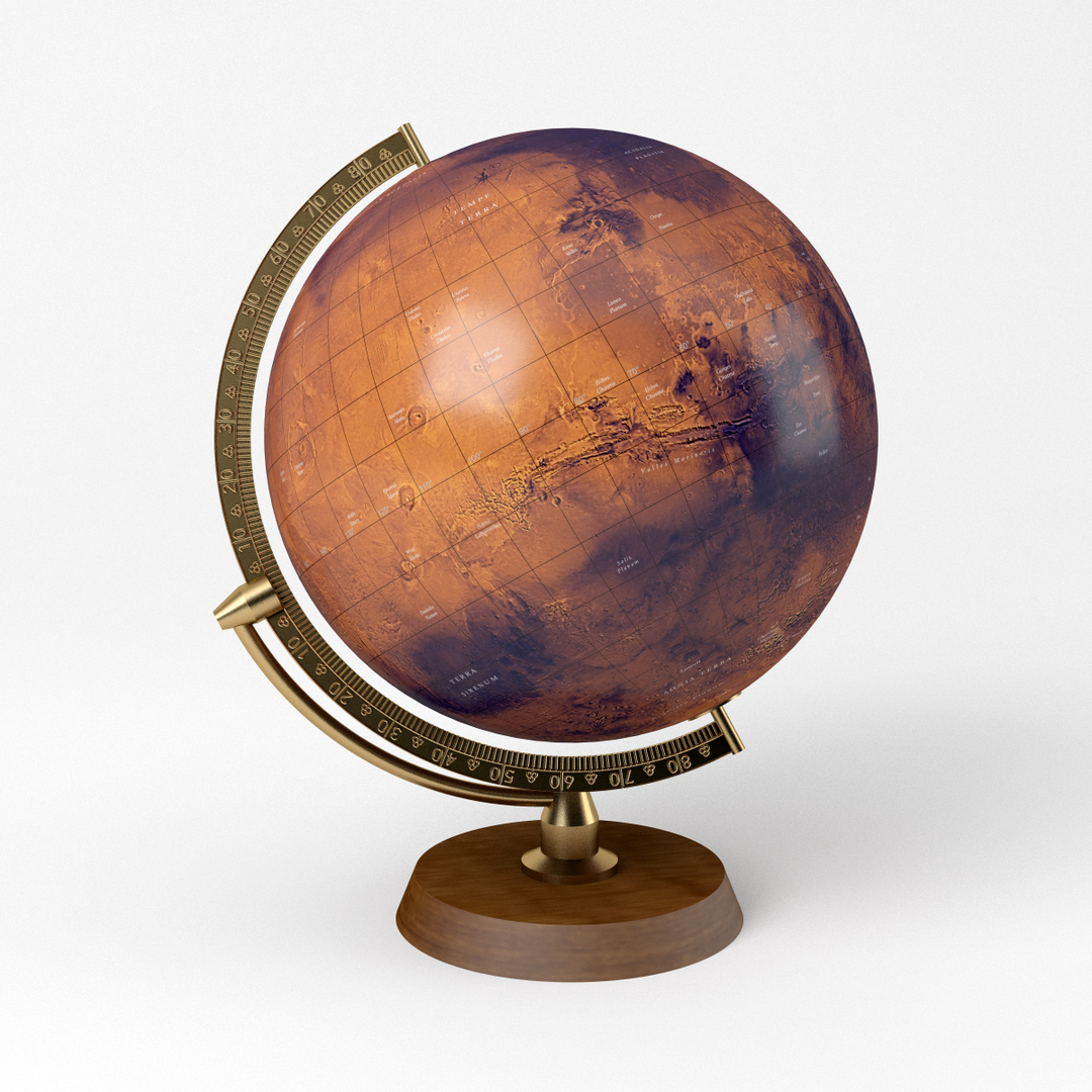 3d Mars Globe Earth Model Turbosquid 1456949