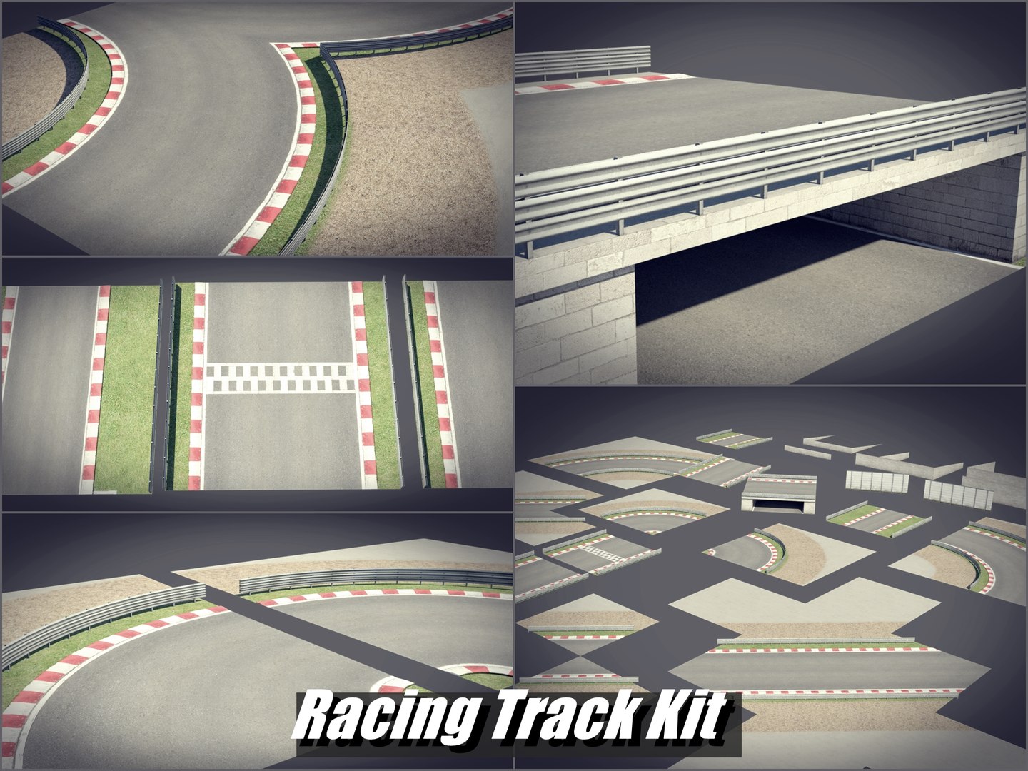 Kit tracks racing 3D model - TurboSquid 1457372
