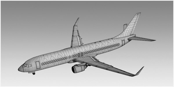 3d model boeing 737-800 plane generic
