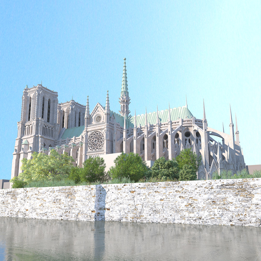 Notre-dame paris 3D model - TurboSquid 1457365